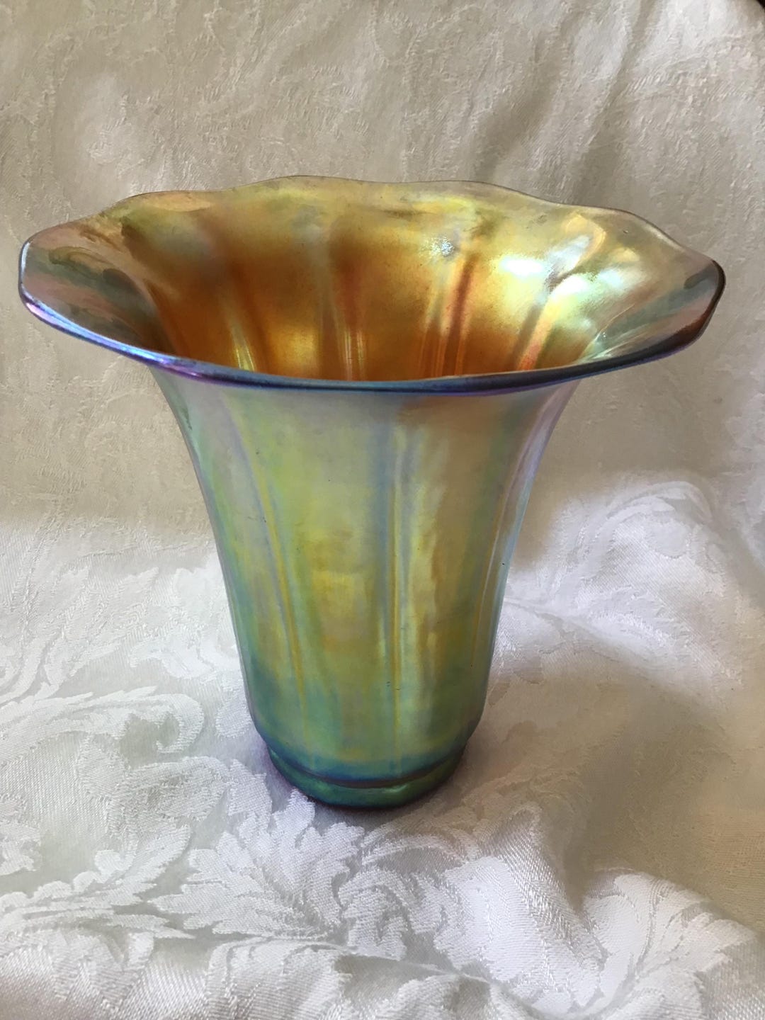 Steuben Aurene Glass Shade Vase - Etsy