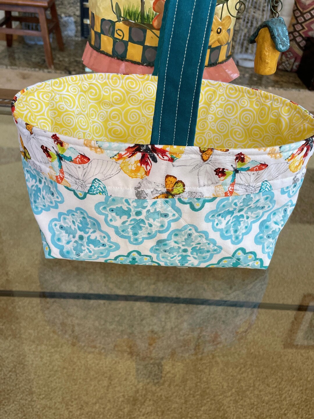 Happy Spring! A Tisket a Tasket...a Turquoise and Yellow Basket! This ...