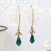 Emerald Bridesmaid Earrings, Emerald Wedding, Emerald Bridesmaid ...