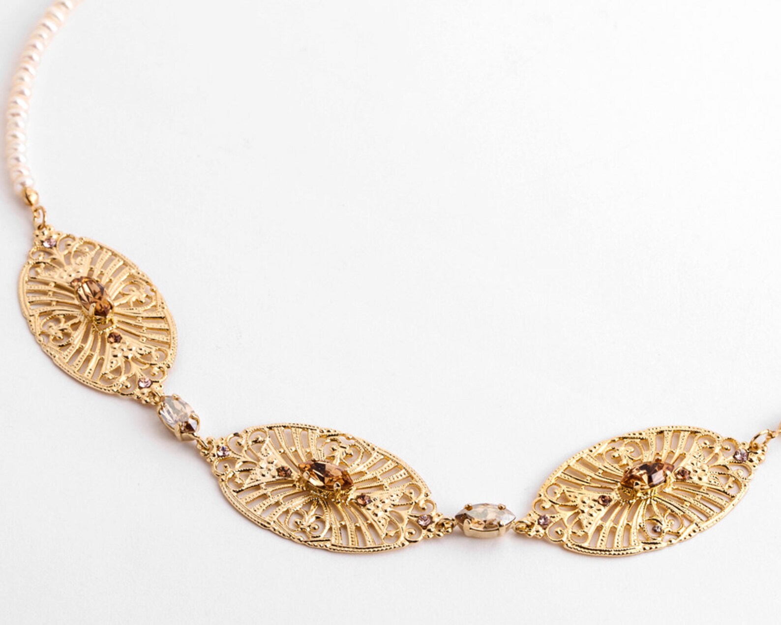 Gold Bib Necklace Gold Necklace Bib Necklace Gold Statement - Etsy