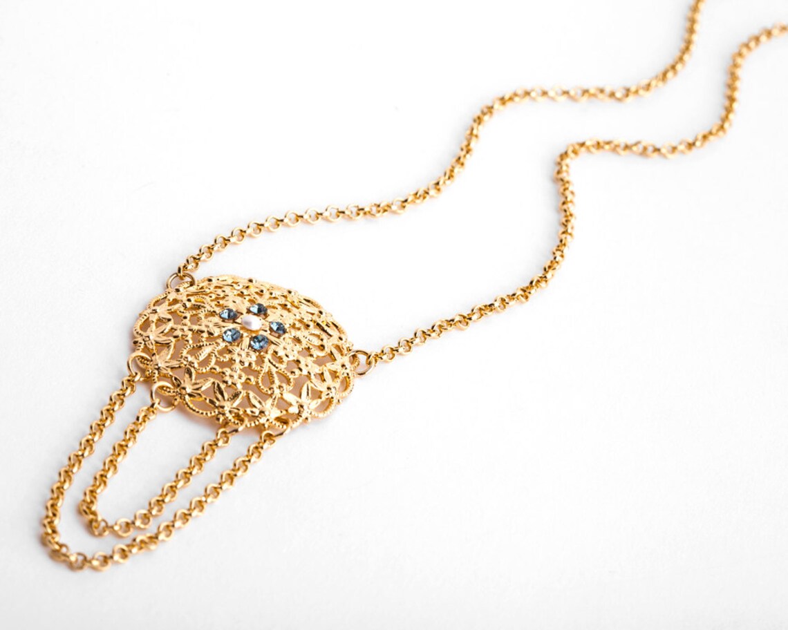 Long Necklace for Woman, Long Gold Pendant Necklace for Women, Gold ...