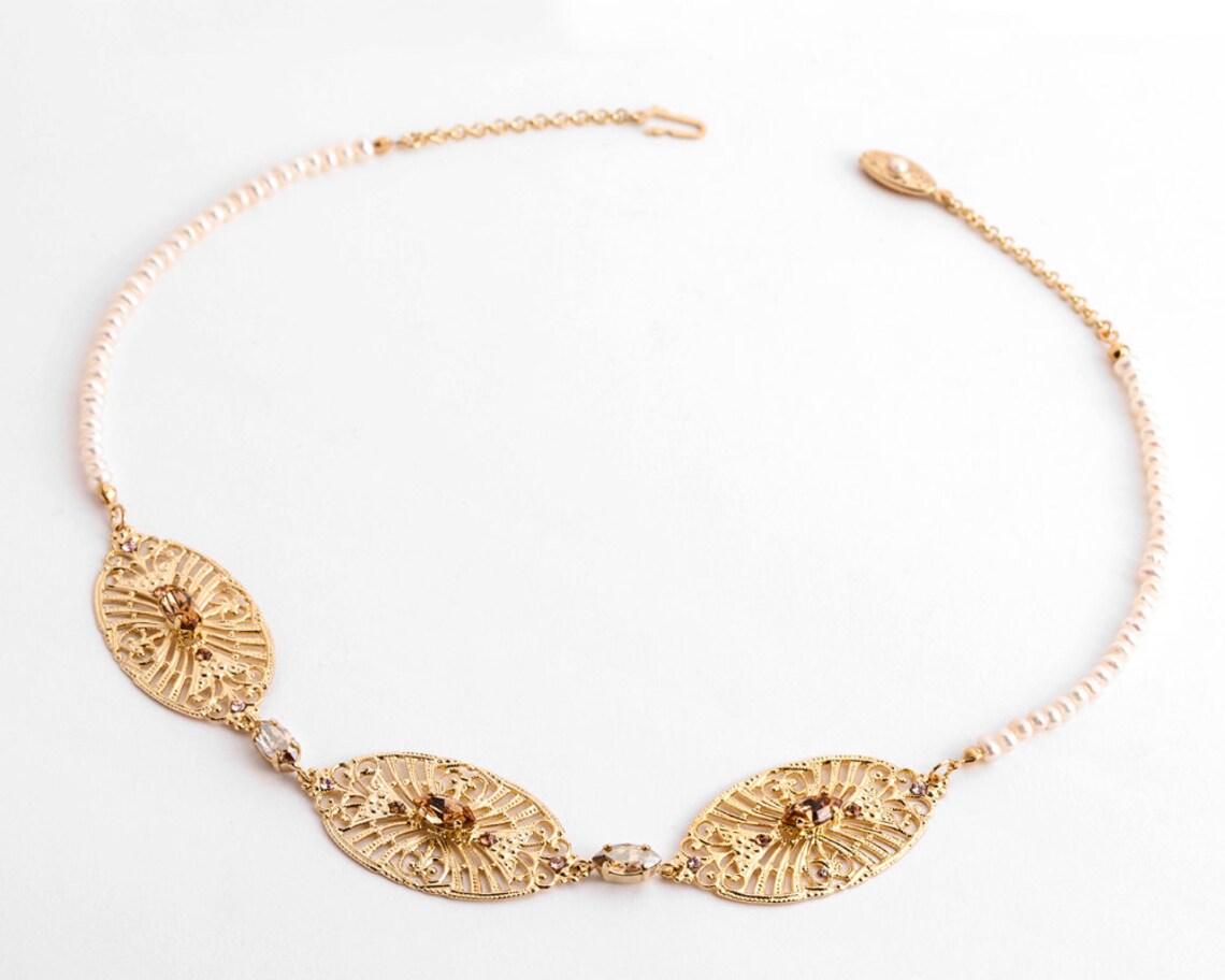 Gold Bib Necklace Gold Necklace Bib Necklace Gold Statement - Etsy
