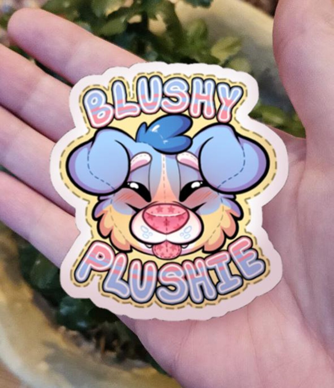Blushy Plushy Sticker. Cute Plush Collector Decal. Gift for Nerds - Etsy