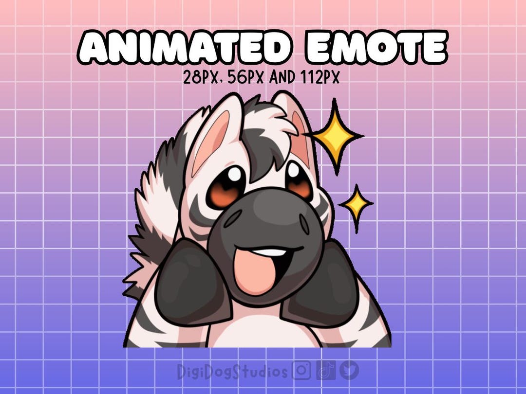 Twinkle Zebra Animated Emote – Streamer Twitch/discord/youtube Emote ...