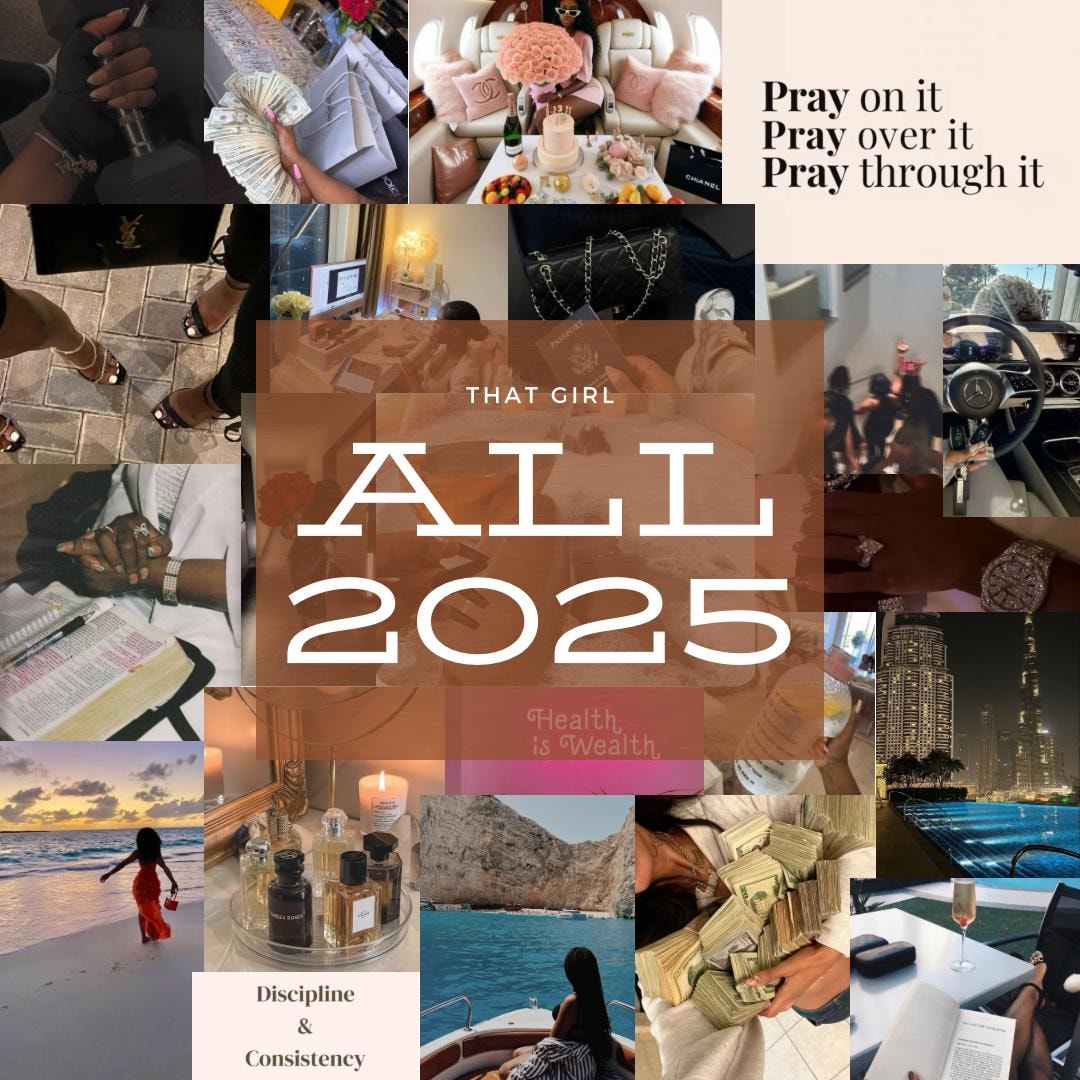 That Girl Vision Board Template - Etsy