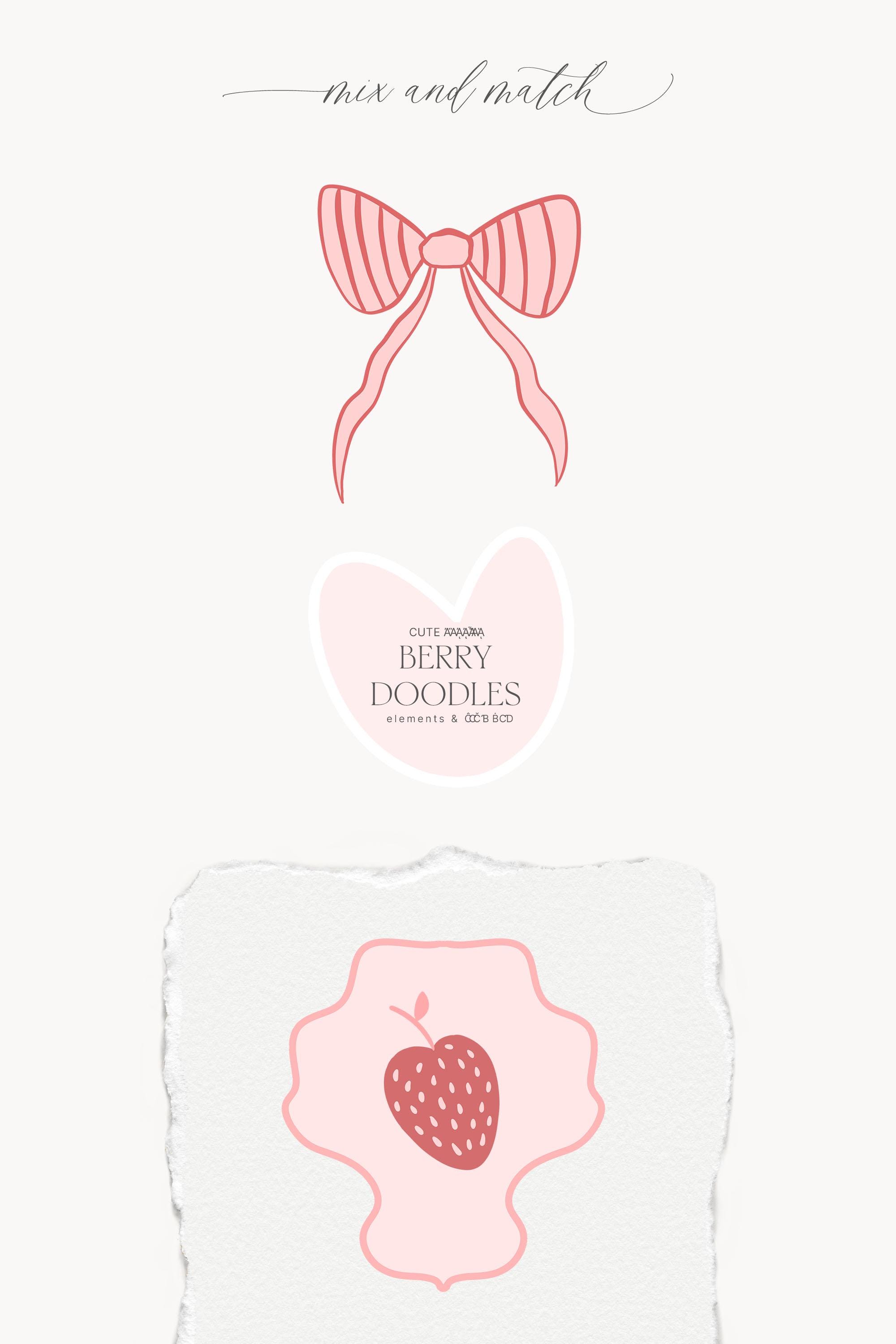 Berry Doodles Clipart Set - Berry First Clipart - Handmade Doodles ...