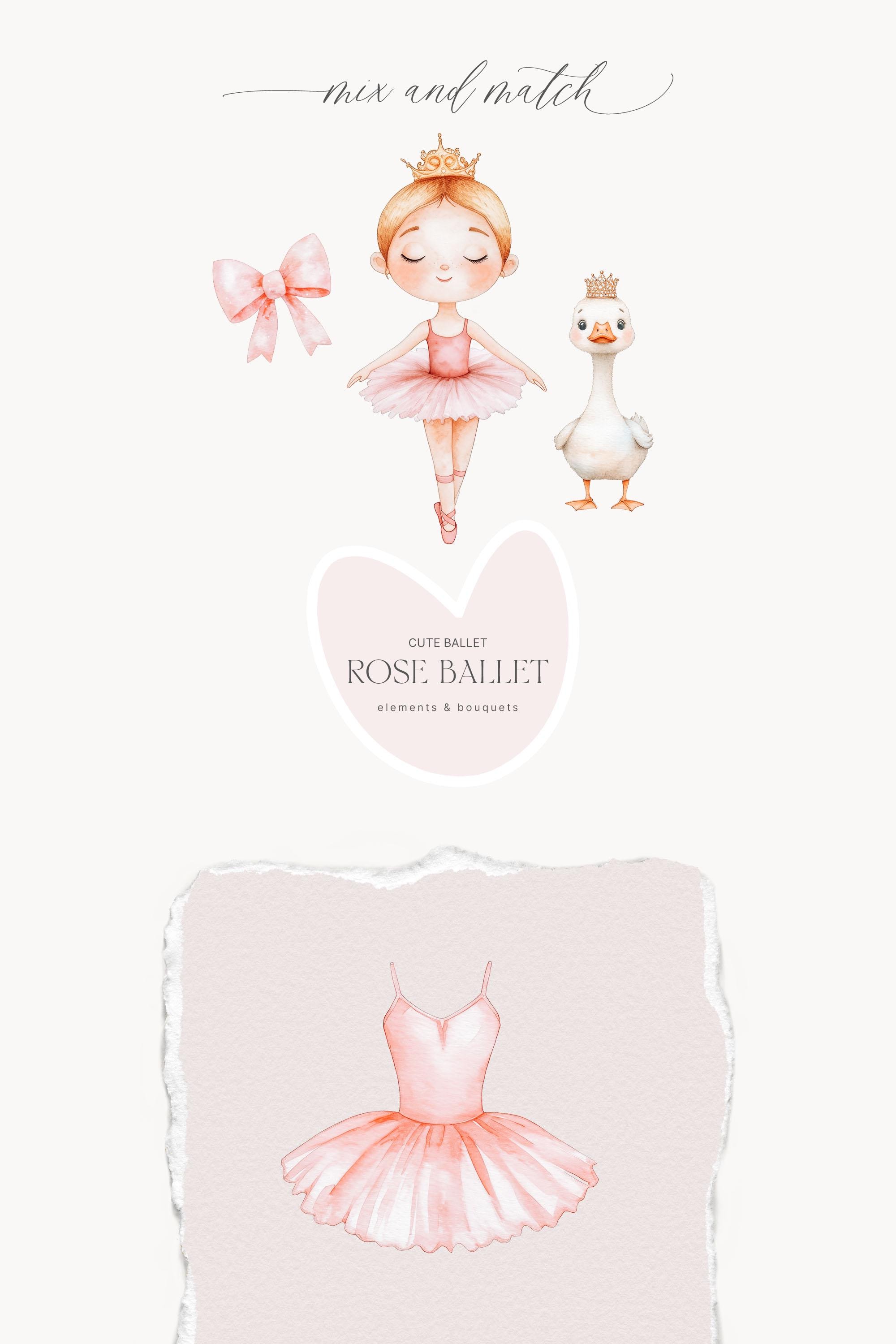 Dusty Pink Ballet Clipart Collection - Ballet Clipart - Rose Bouquets ...