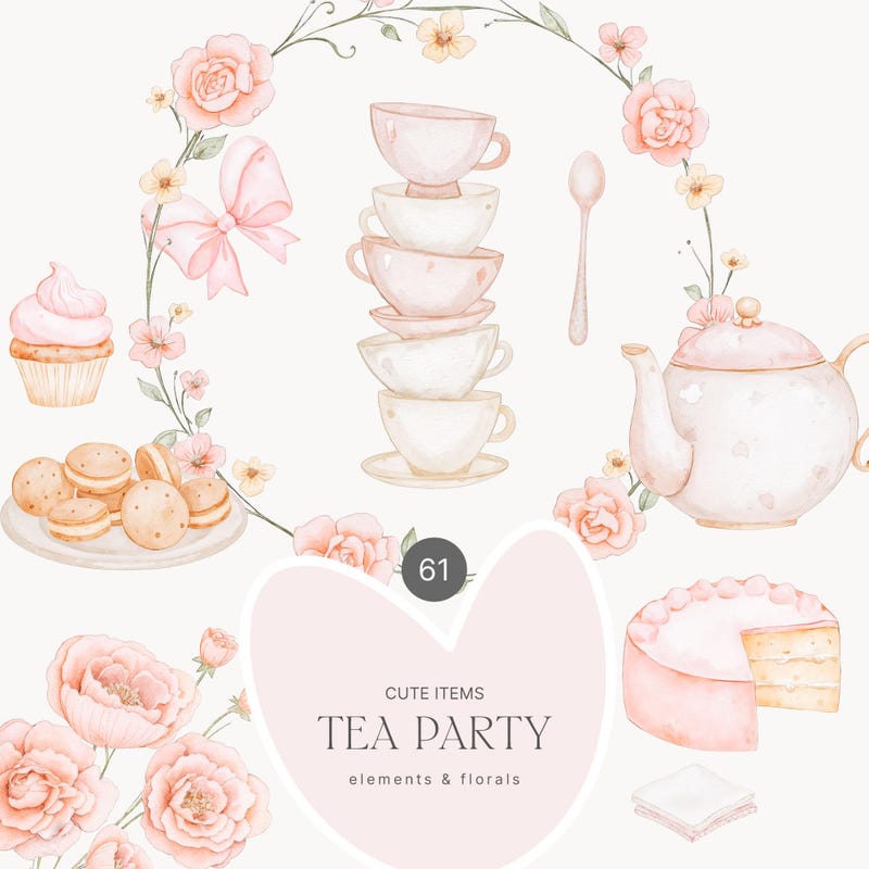 Tea Party Clip Art - Etsy