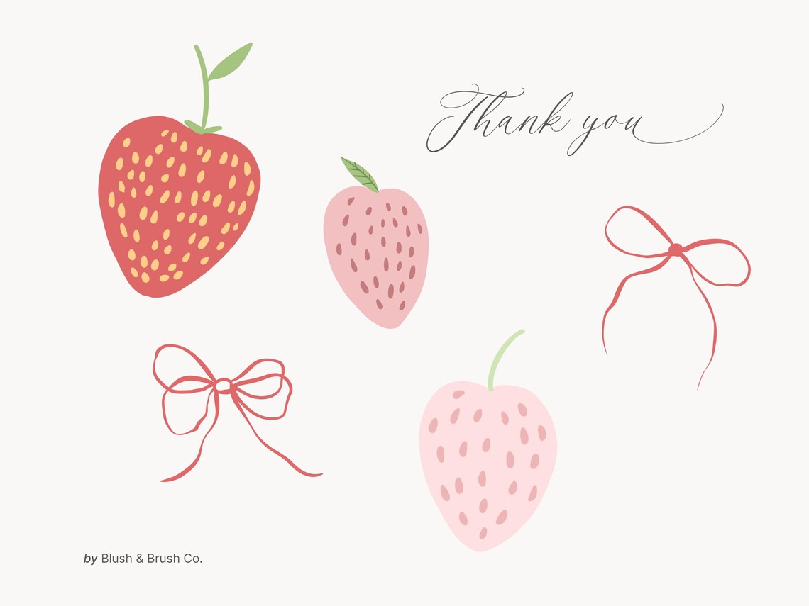 Berry Doodles Clipart Set - Berry First Clipart - Handmade Doodles ...