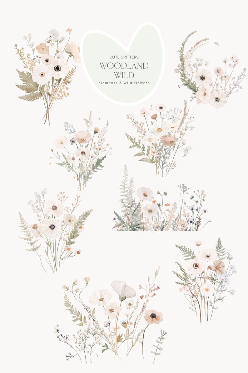 Woodland Animals Watercolor Clipart - Cute Woodland Animals - Wild ...