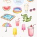 Pool Party Watercolor Clipart Set - Party Clipart - Summer Party ...