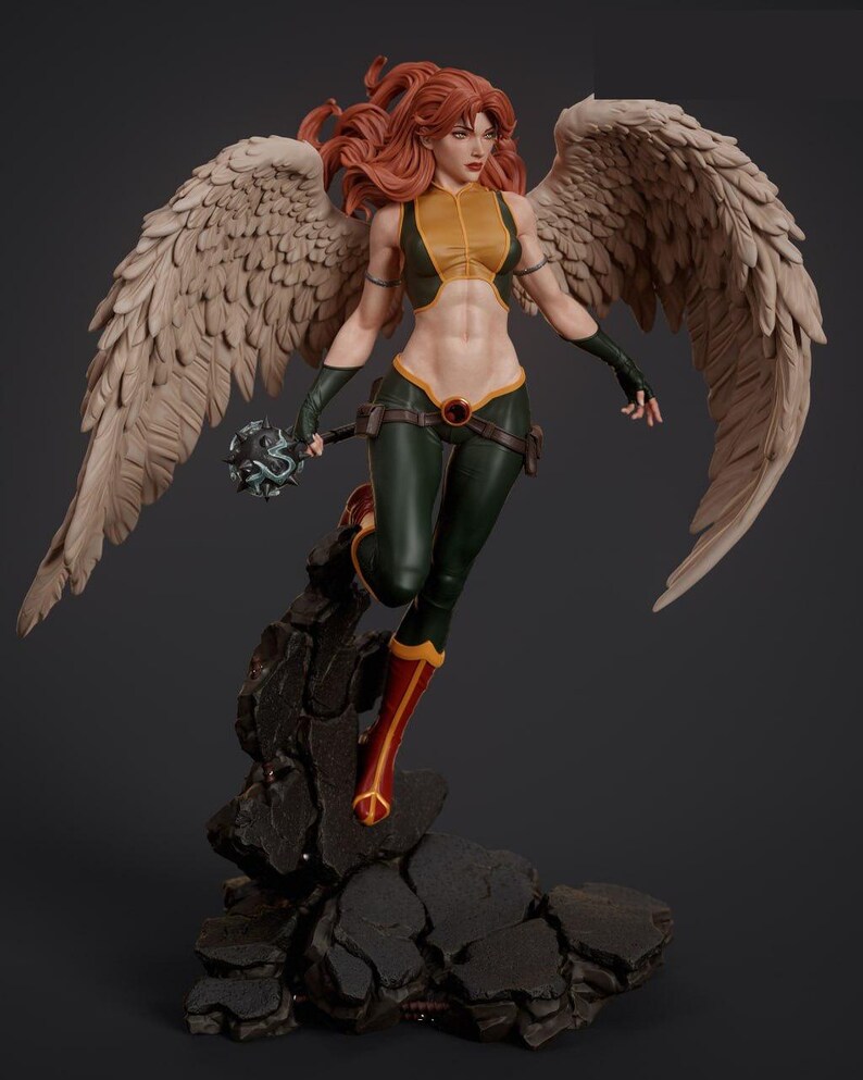 Hawk Girl 3D STL File - Etsy