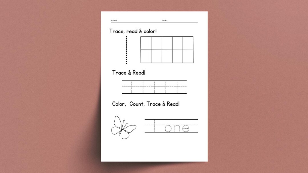 Special Education Math Trace & Color #1-10 Bundle - Etsy