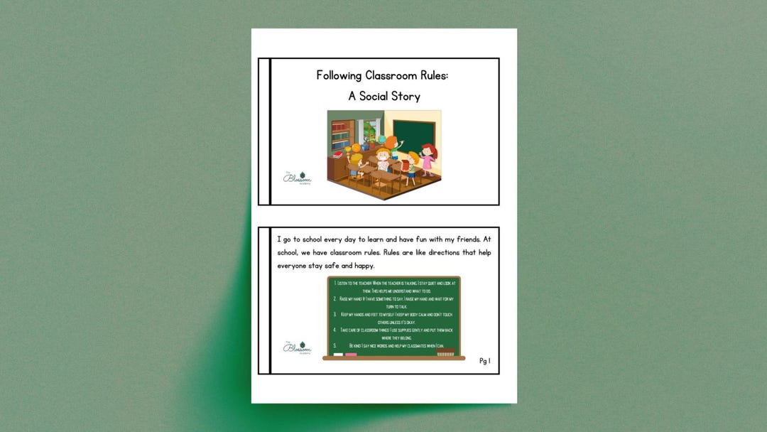 Classroom Rules: A Social Story - Etsy
