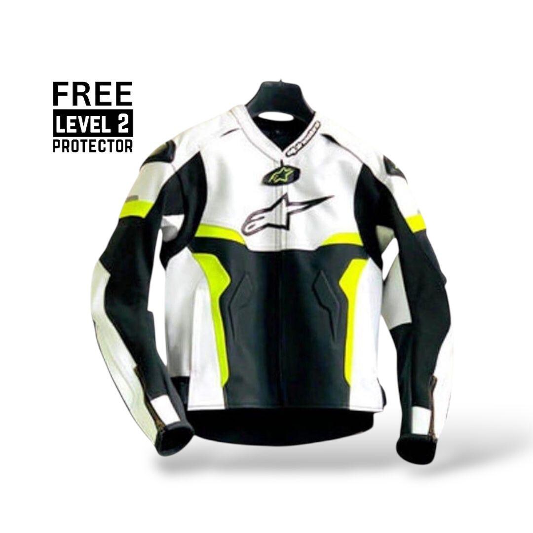 Handmade Alpinestars Leather Motorcycle Jacket – Racing Armor Riding ...