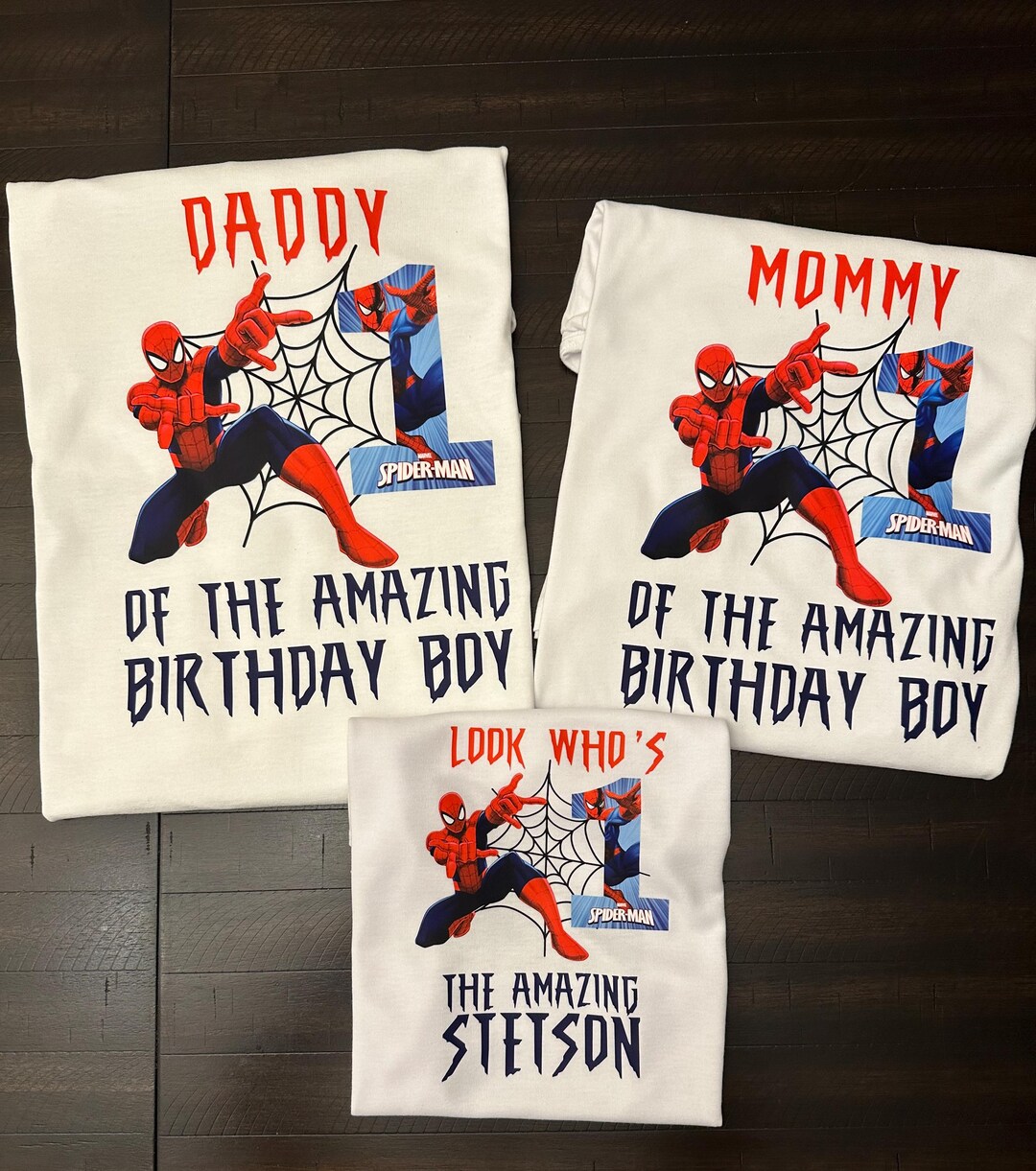 DTF Spiderman 1st Birthday Shirt - Etsy