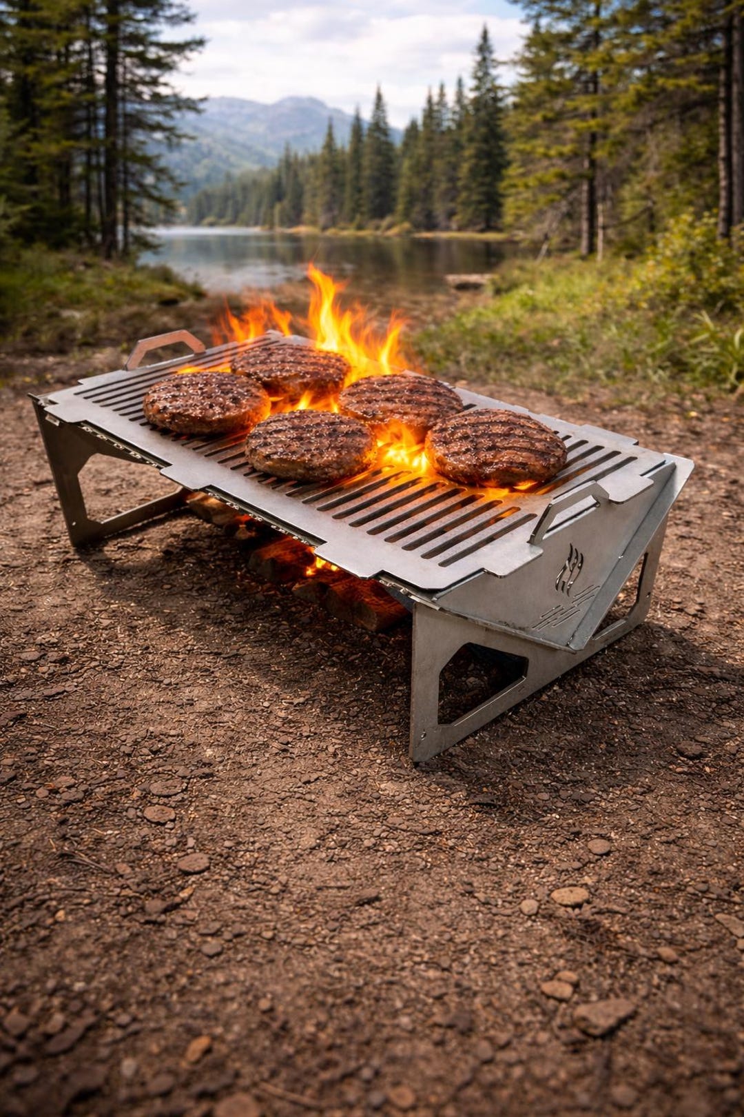 Portable Flat Pack Fire Grill – Laser Cut 10ga Steel | Made in USA - Etsy