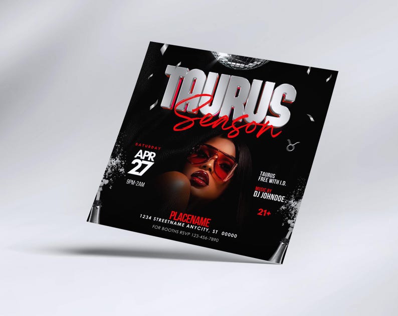 Editable Taurus Season Flyer Template - Etsy