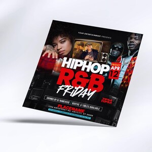 Editable Hiphop Vs. R&B Invitation, Hiphop Rnb Fridays Flyer Template ...