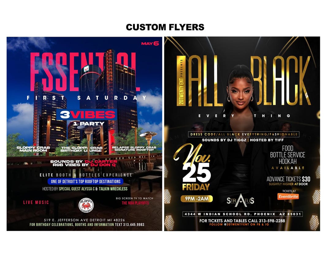 Custom Flyer Design (24 Hour Turnaround) - Etsy