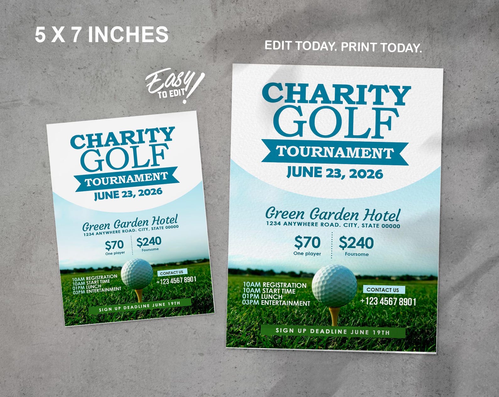 Editable Golf Tournament Flyer - Etsy