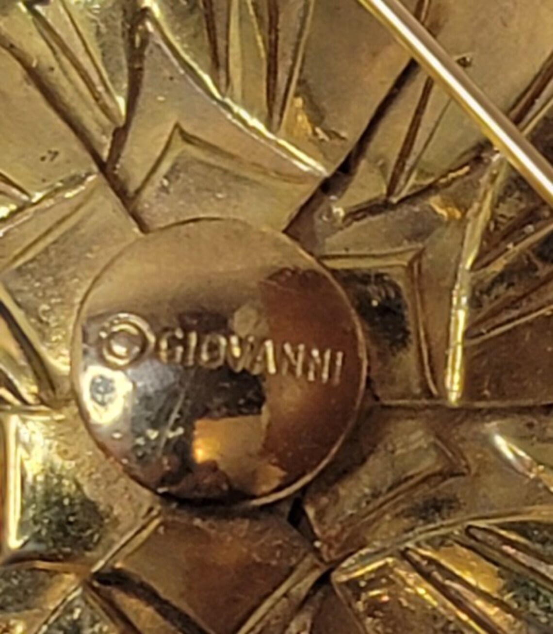 Vintage Goldtoned Signed Giovanni Flower Brooch Pin - Etsy