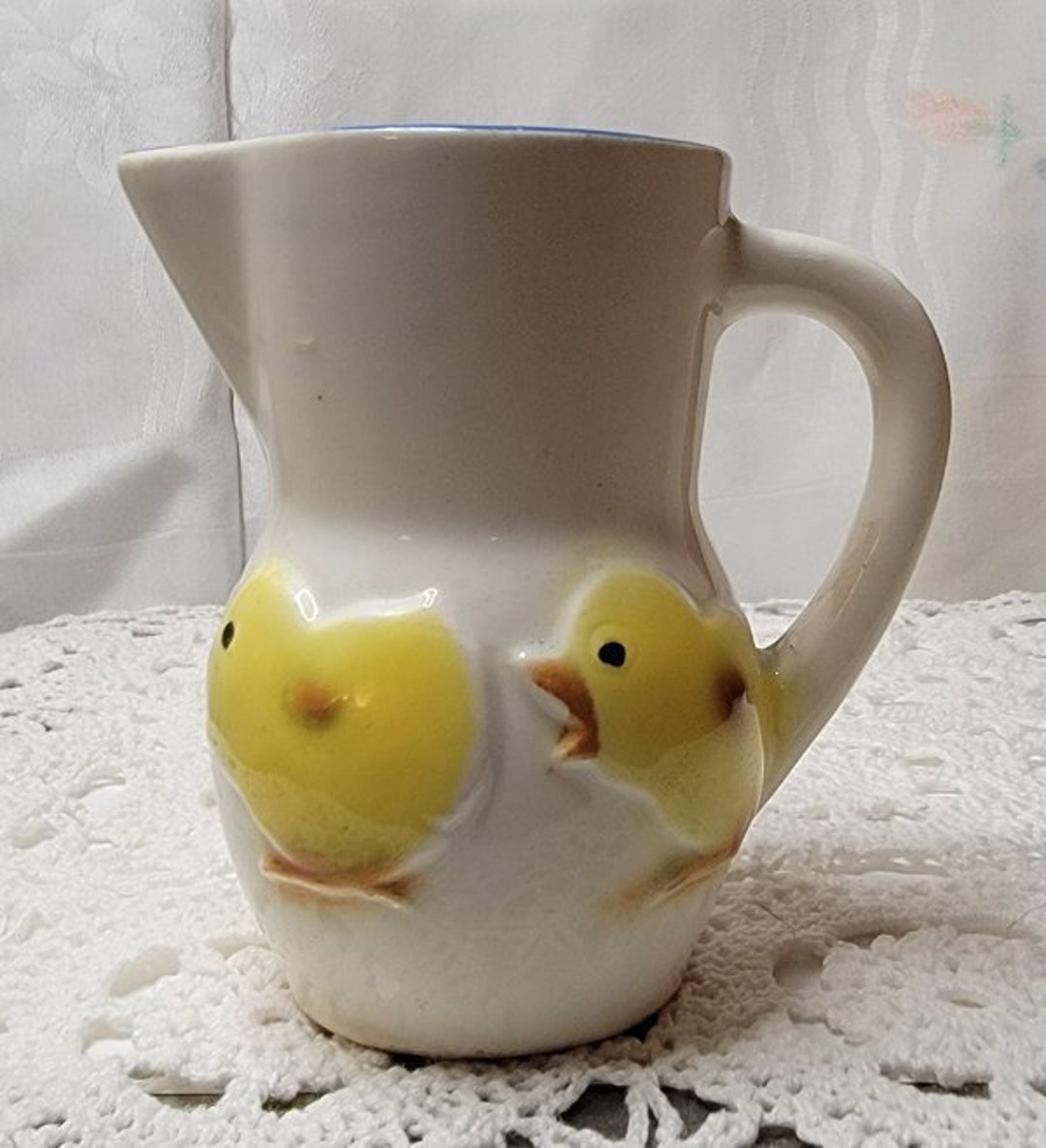 Vtg W. Goebel Baby Yellow Chicks Porcelain Small Pitcher Creamer - Etsy