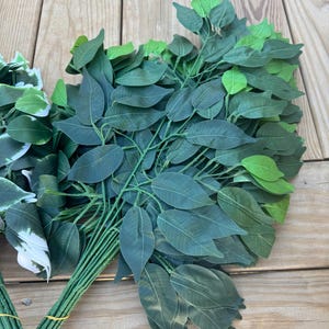 23” Artifical Ficus Stems (bundle of 12), Green or Variegated Ficus ...