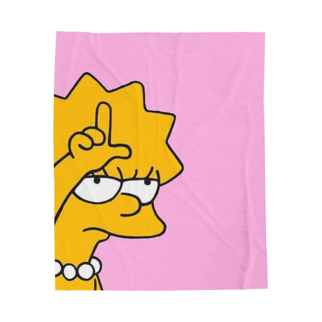 Lisa Simpson L Throw Blanket, Cozy Plush Throw, Cartoon Blanket, Home ...