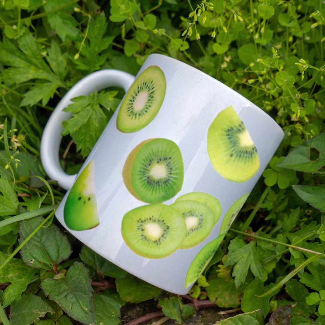 The Kiwi Mug Cute Coffee Mug Covered in Kiwis Fruit Garden Theme Tea ...