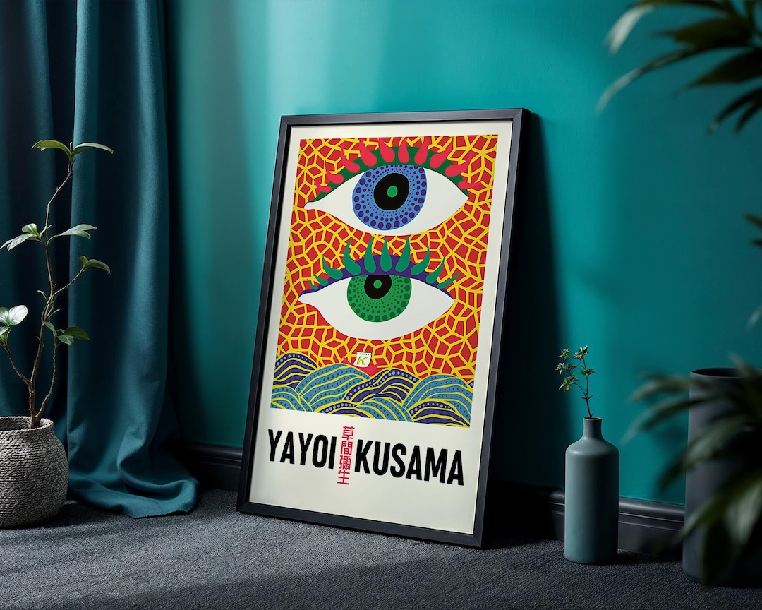 Colorful Yayoi Kusama Inspired Eye Art Print | Abstract Pop Art Poster ...