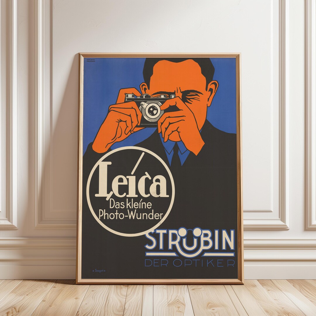 Vintage Leica Camera Poster | Bauhaus Style Photo Print | Retro German ...