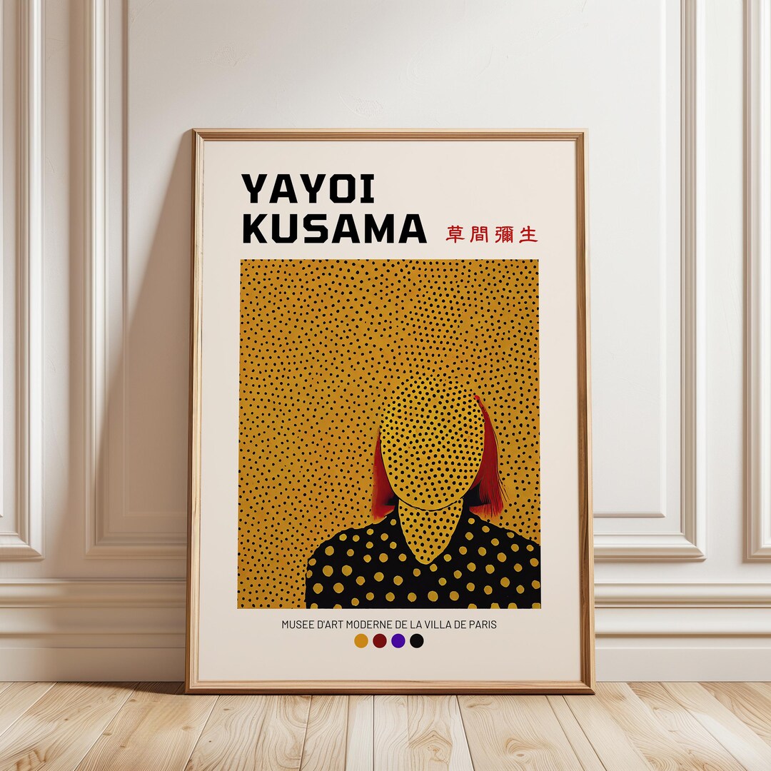 Yayoi Kusama Inspired Polka Dot Poster, Minimal Art Print With Modern ...