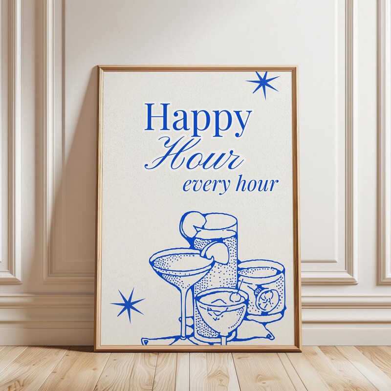 Happy Hour Art - Etsy
