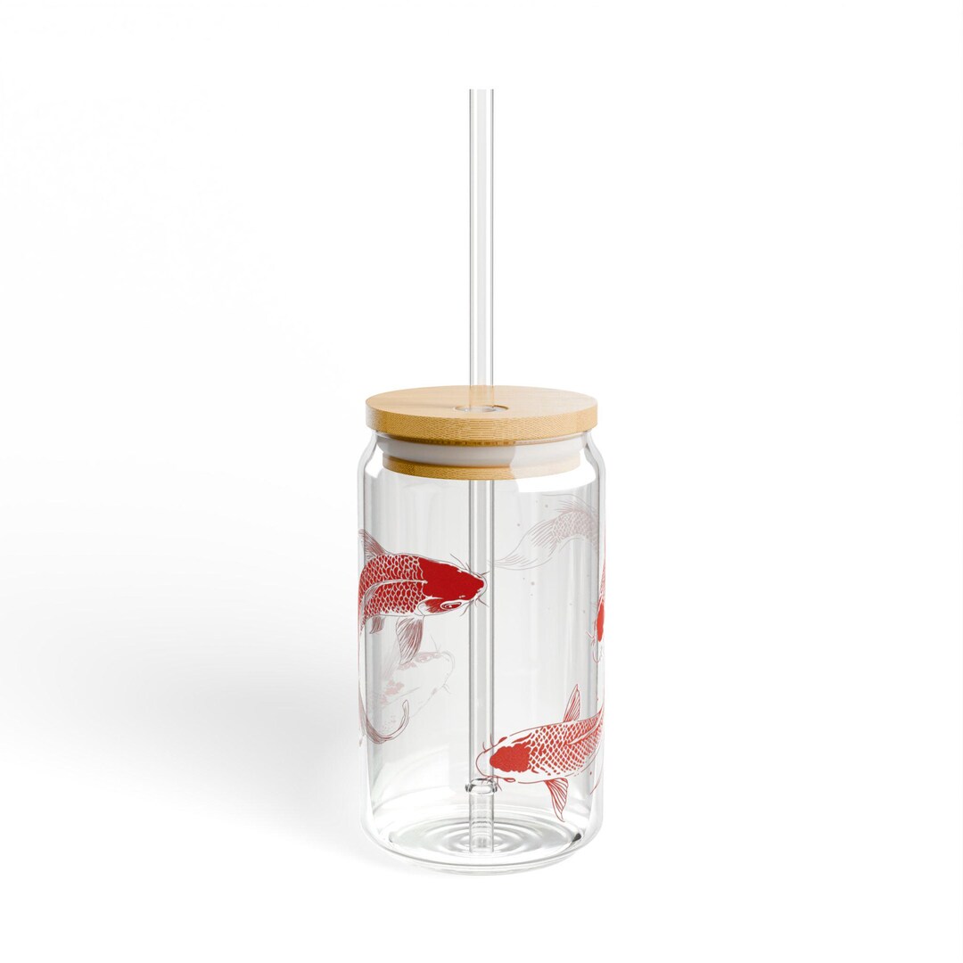 Koi Fish Sipper Glass - Eco-friendly Beverage Container, Perfect for ...