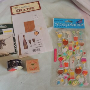 Rubber Stamps Stickers Cheers Wine Time Alcoholic Beverage Cocktails ...