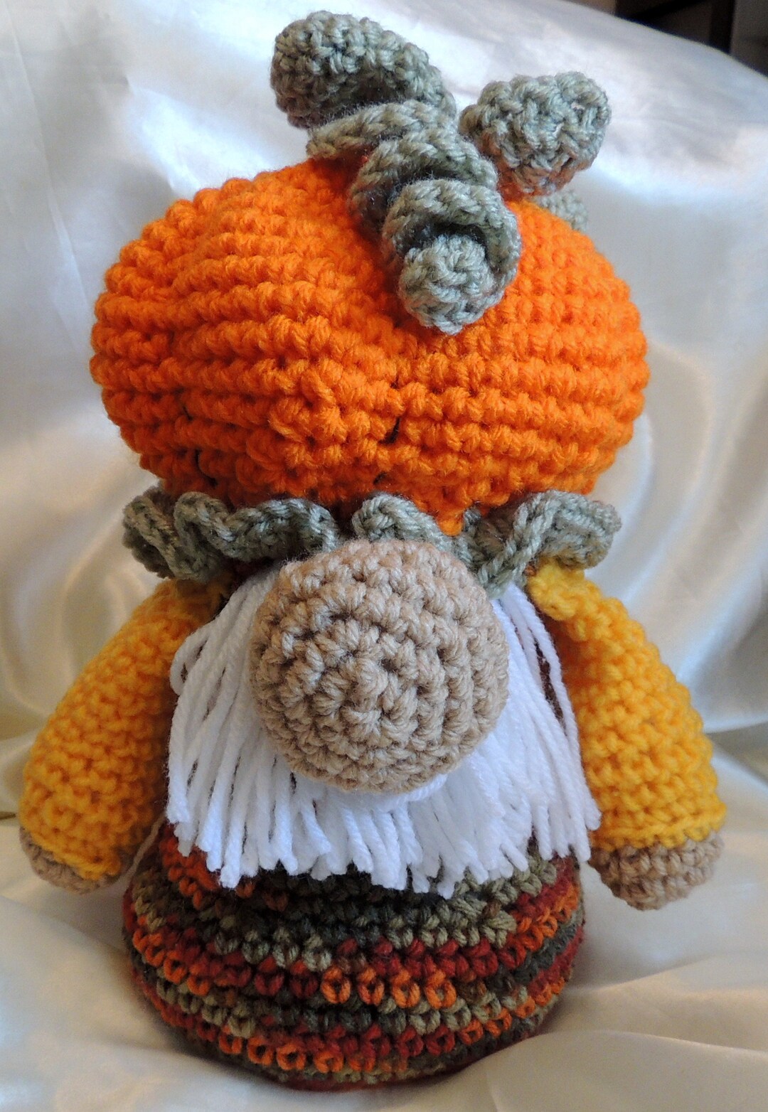 Crochet Pumpkinhead Autumn Gnome Halloween Thanksgiving Fall Colors ...