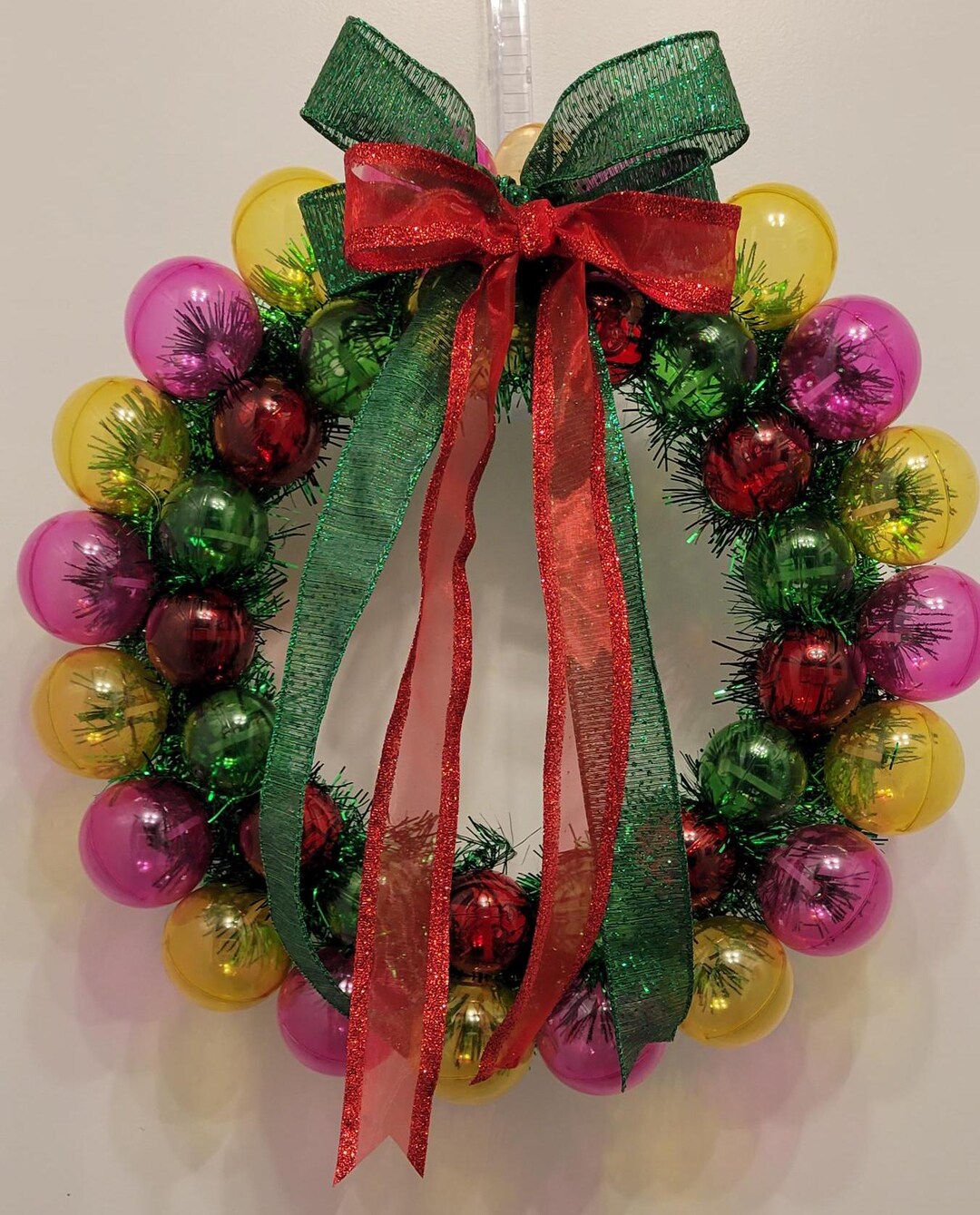 Multicolor See-through Ornament Wreath - Etsy