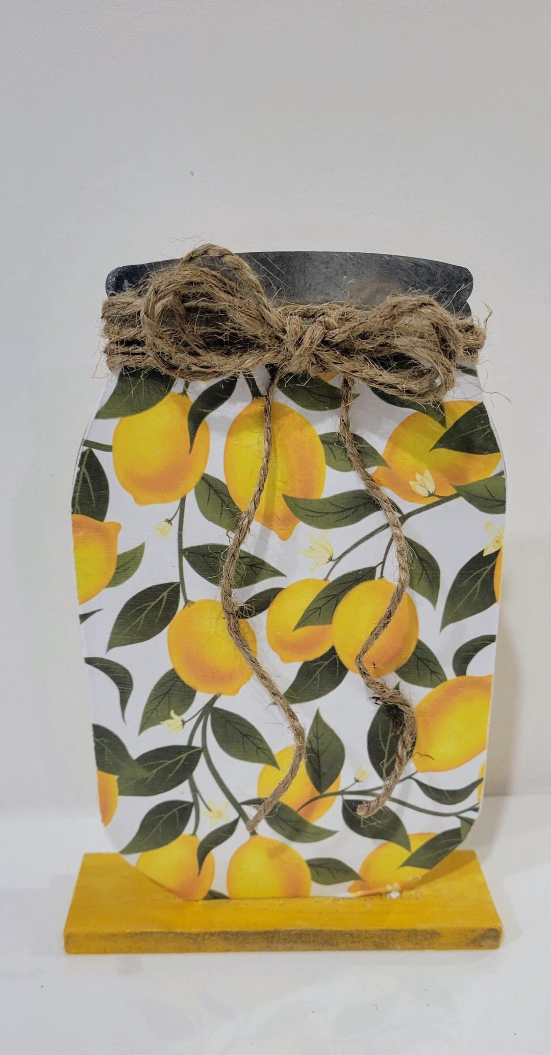 Lemon Mason Jar/lemon Mason Jar Holder/metal Mason Jar/mason Jar Decor ...