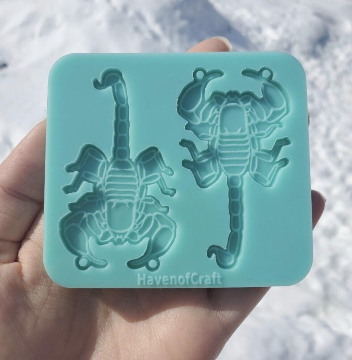 Earring Mold | Scorpion/ 2 Holes Silicone Mold - Made to Order - Etsy