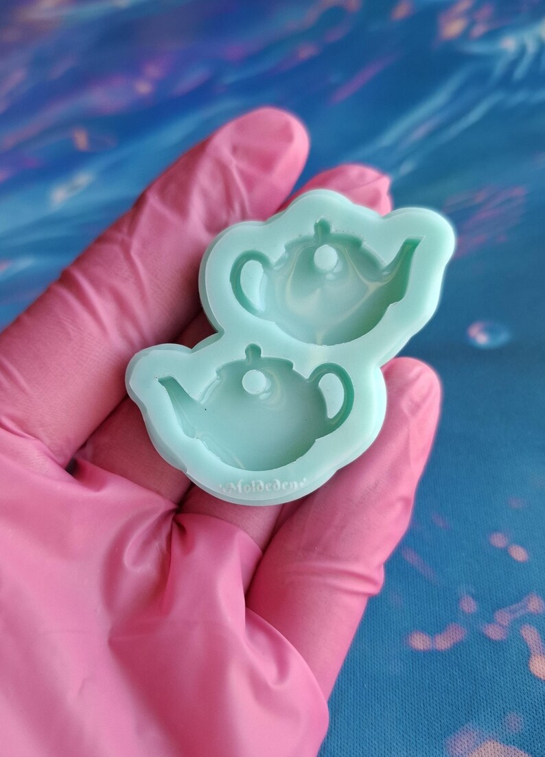 Pre-domed Tea Pot Earring Mold | Bigger Holes for Hoop Earrings - Made ...
