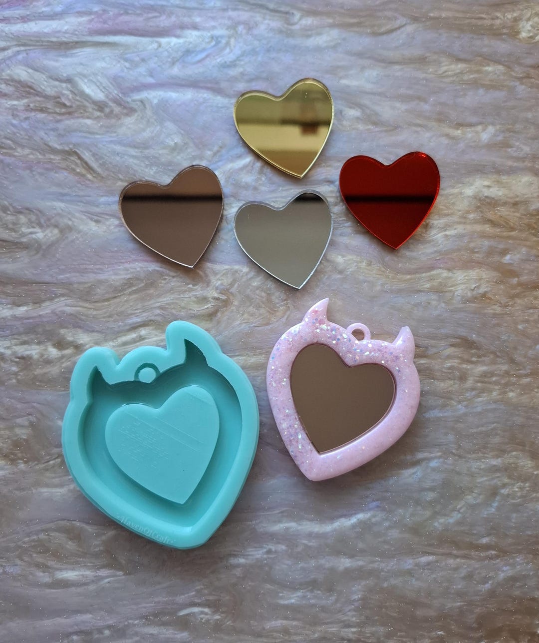 Mirror Mold | Horn Heart Silicone Mold - Made to Order - Etsy
