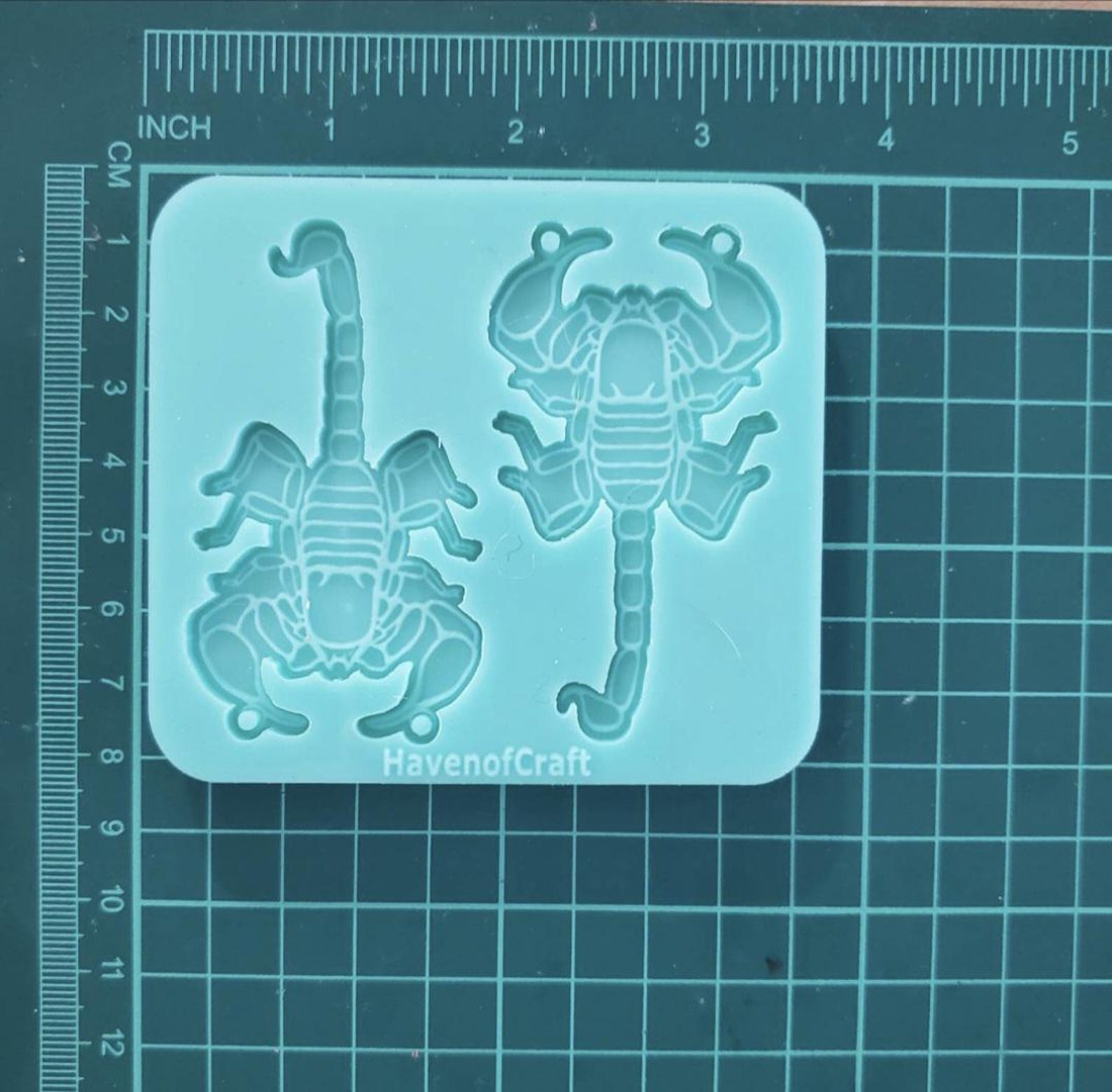 Earring Mold | Scorpion/ 2 Holes Silicone Mold - Made to Order - Etsy