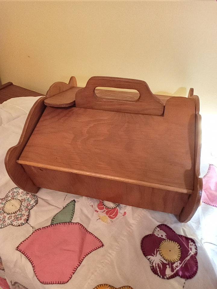 Vintage Hand Crafted Wood Sewing Caddy Craft Caddy Knit Caddy - Etsy