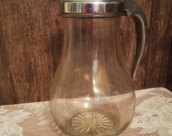 1980s Vintage Small Glass Baking Pitcher. Great as a Syrup Pourer or ...