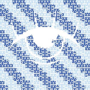 Eye Fractal Cross Stitch Pattern: Customizable Color Design (PDF ...