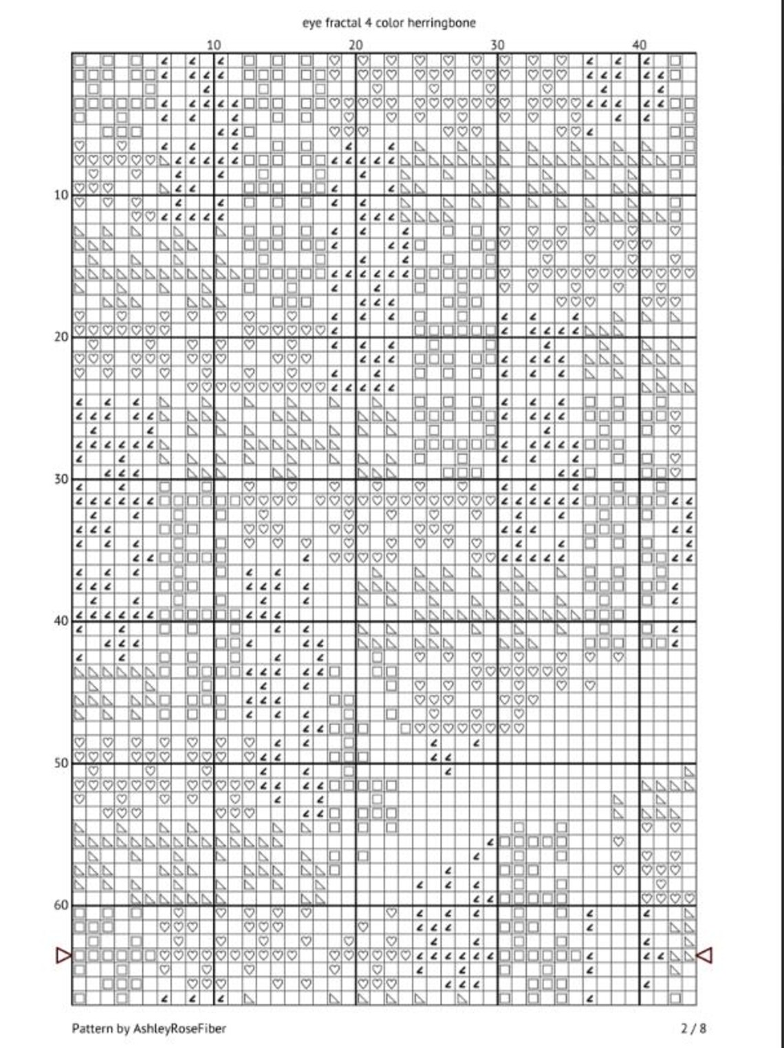 Eye Fractal Cross Stitch Pattern: Customizable Color Design (PDF ...