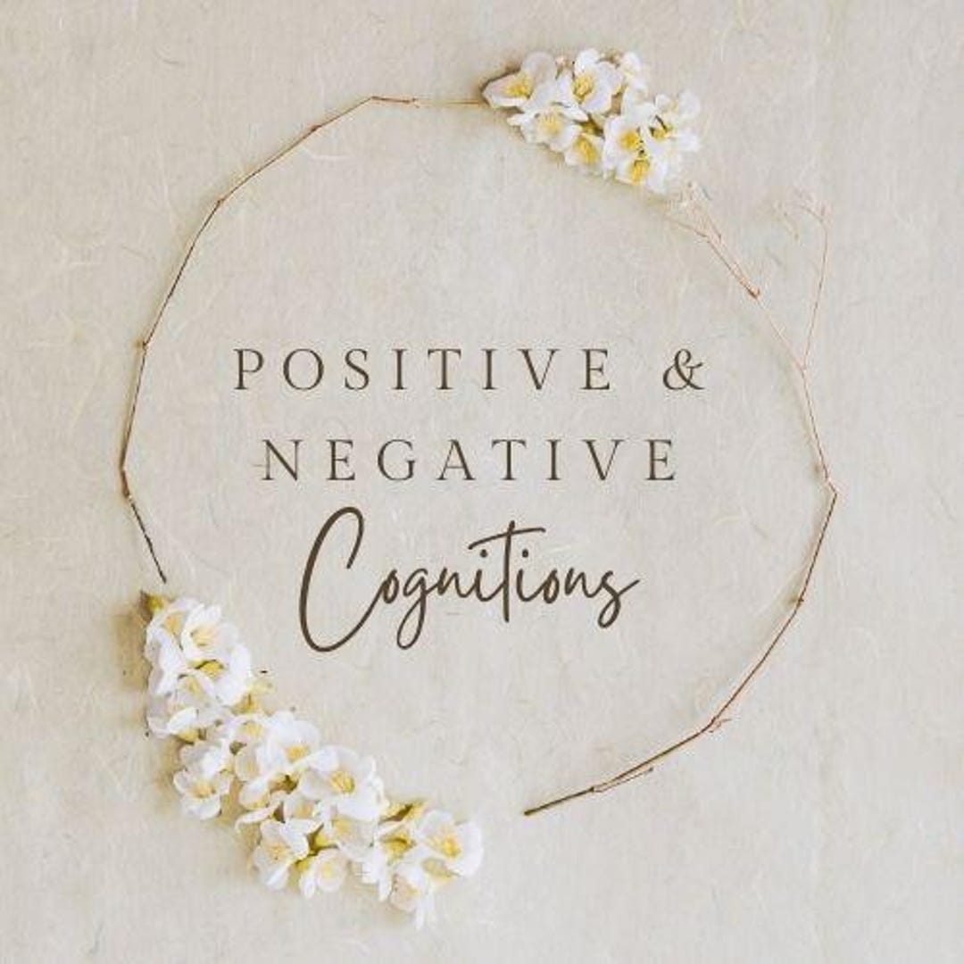 EMDR Positive & Negative Cognitions List | Trauma Therapy Worksheets ...