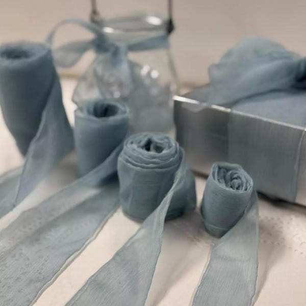 Slate Blue Ribbon - Etsy