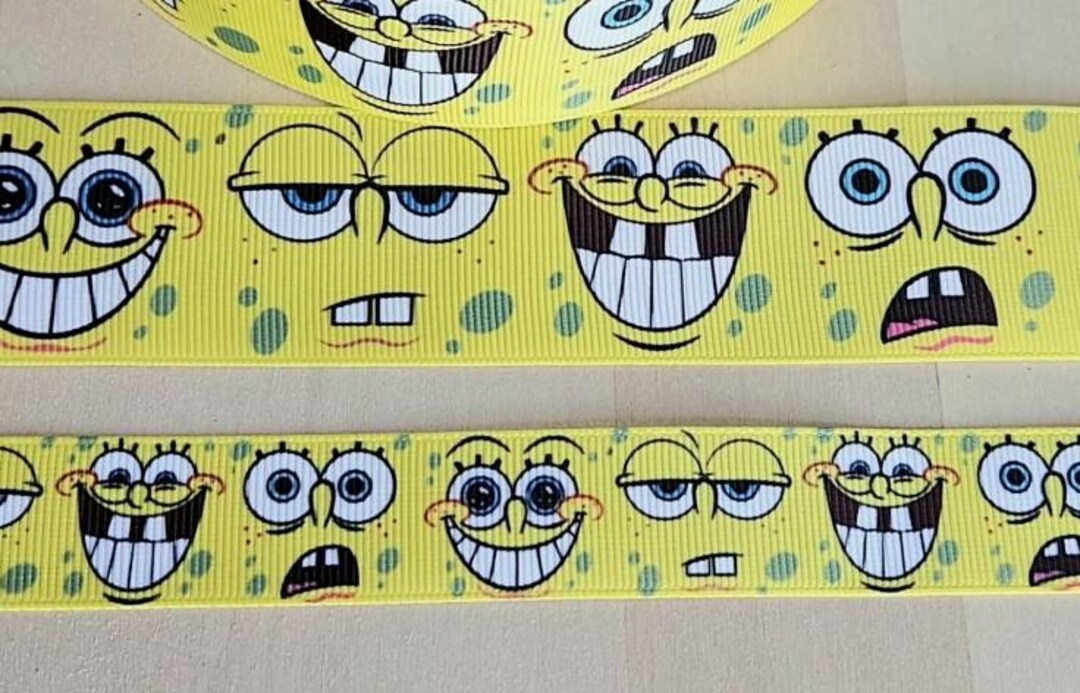7/8" & 1.5" (1YD) Spongebob Squarepants Grosgrain Ribbon, Character TV ...